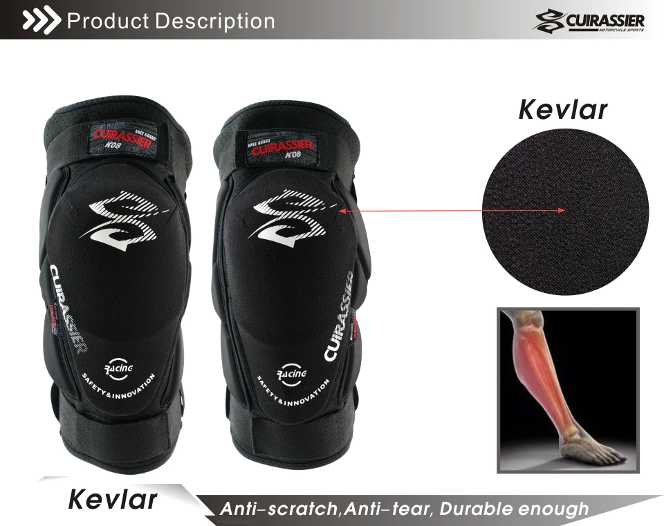 Cuirassier K08 Knee Pads Motocross MX Knee Protector Shin Guards ...