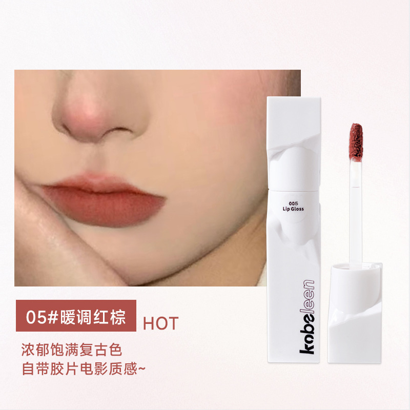 Kobeleen Irregular Lip Glaze Soft Mist Matte Velvet Lip Mud Long ...