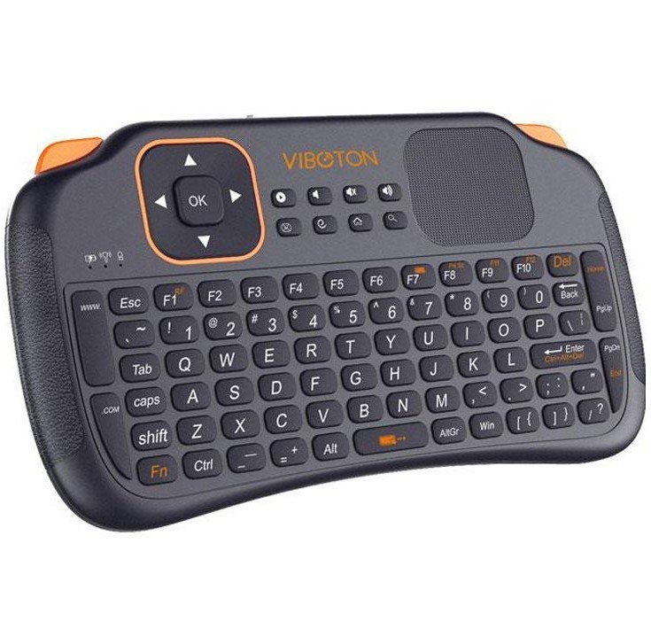 VIBOTON S1 Air Mouse 89 Keys QWERTY 2.4GHz Mini Rechargeable Wireless ...