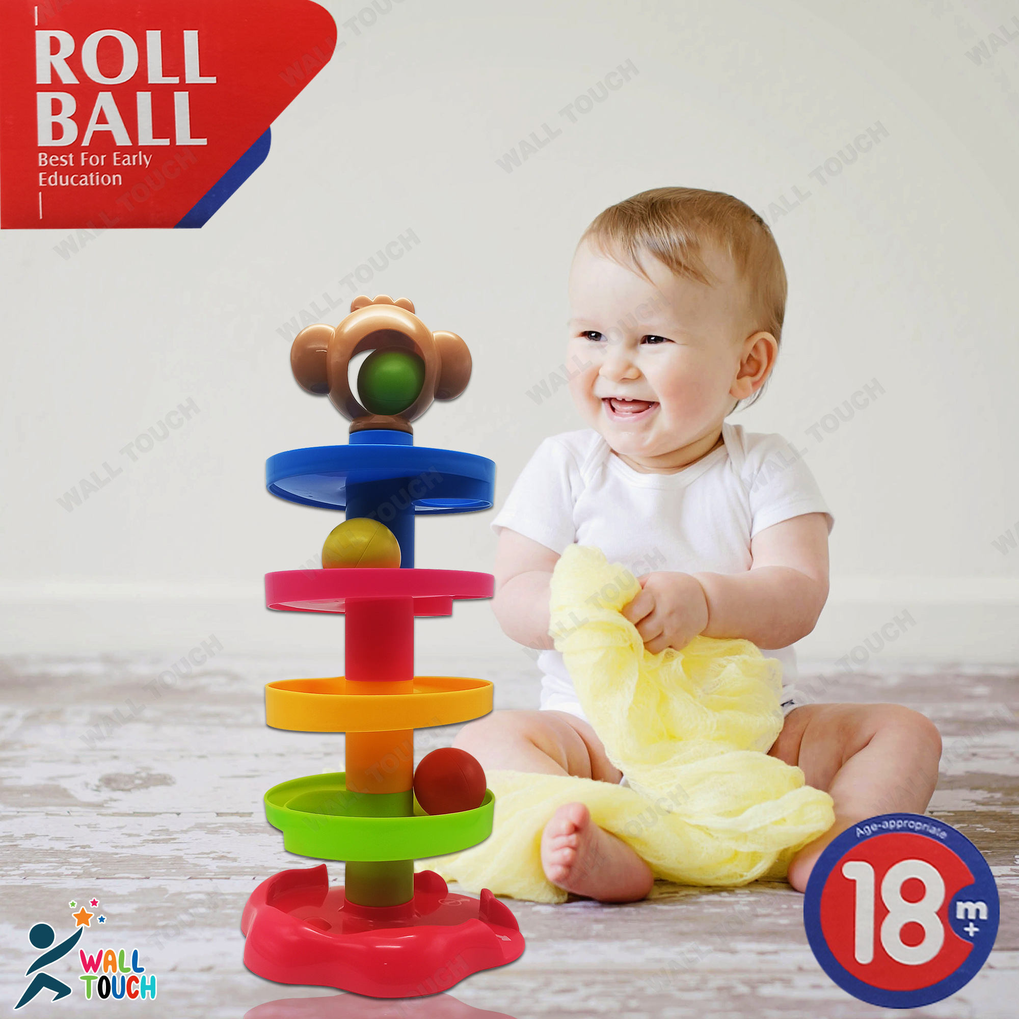 FunBlast Roll Swirling Tower For Baby Toddler Educational Toys Stack, Drop And Go Ball Ramp Toy ...