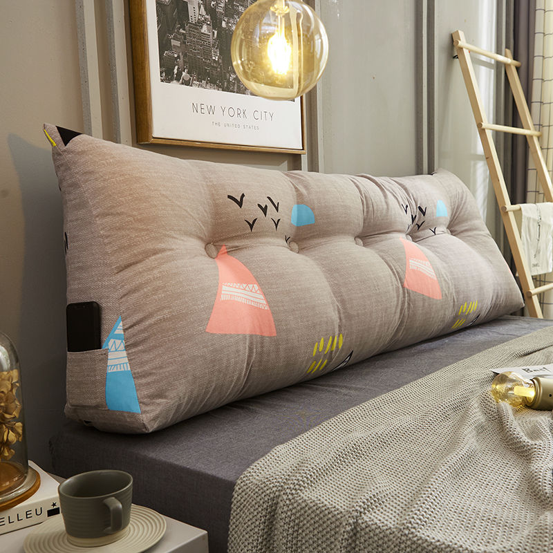 Net Red Bed Head Cushion Big Backrest Sofa Long Cushion Bed Tatami Soft ...