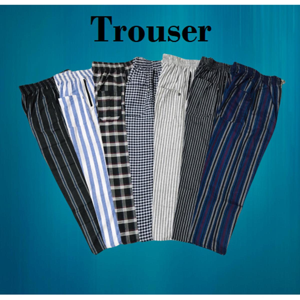 Premium Quality Trendy Mixed Cotton Trouser Pant For Men - Random Color ...