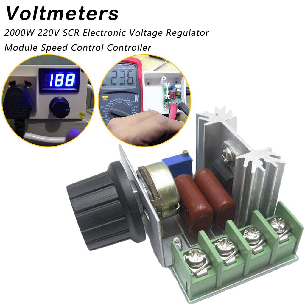 SCR 2000W Motor Speed Controller AC 220V 2000W SCR 25A Adjustable Speed ...