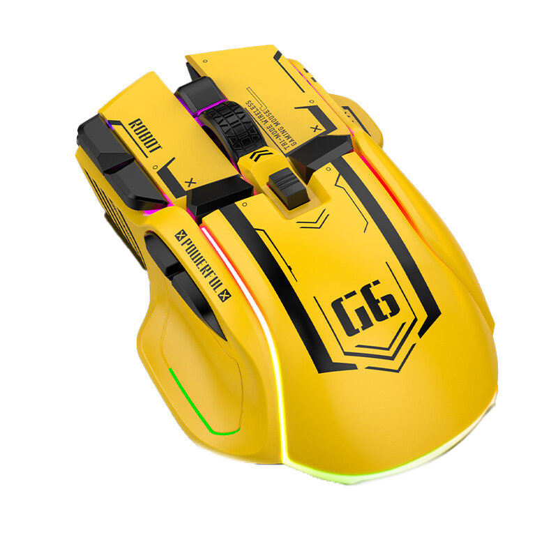 HXSJ G6 wireless game mouse RGB three mode - White | Daraz.com.bd