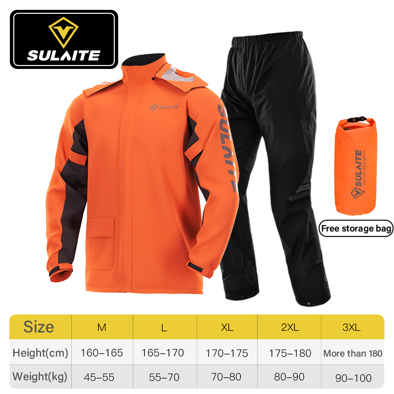 SULAITE Motorcycle Raincoat Men Split Capa De Chuva Motoqueiro ...
