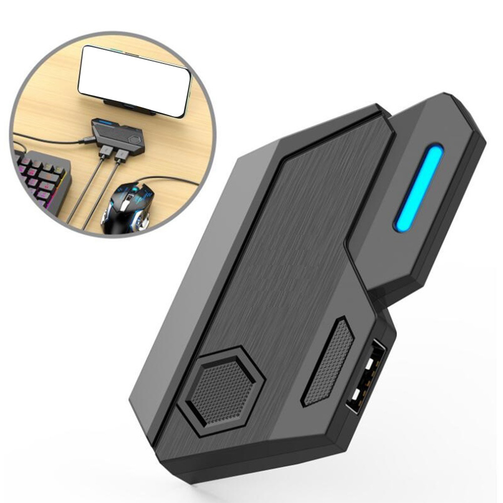 Mobile Controller Gaming Keyboard Mouse Converter PUBG Keypad Adapter ...