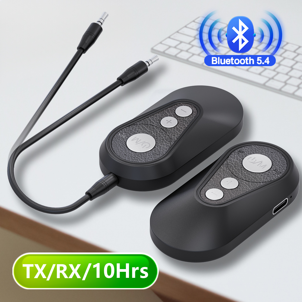 LE-Audio Transmitter and Receiver, Bluetooth 5.4, Low Latency, 3.5mm ...