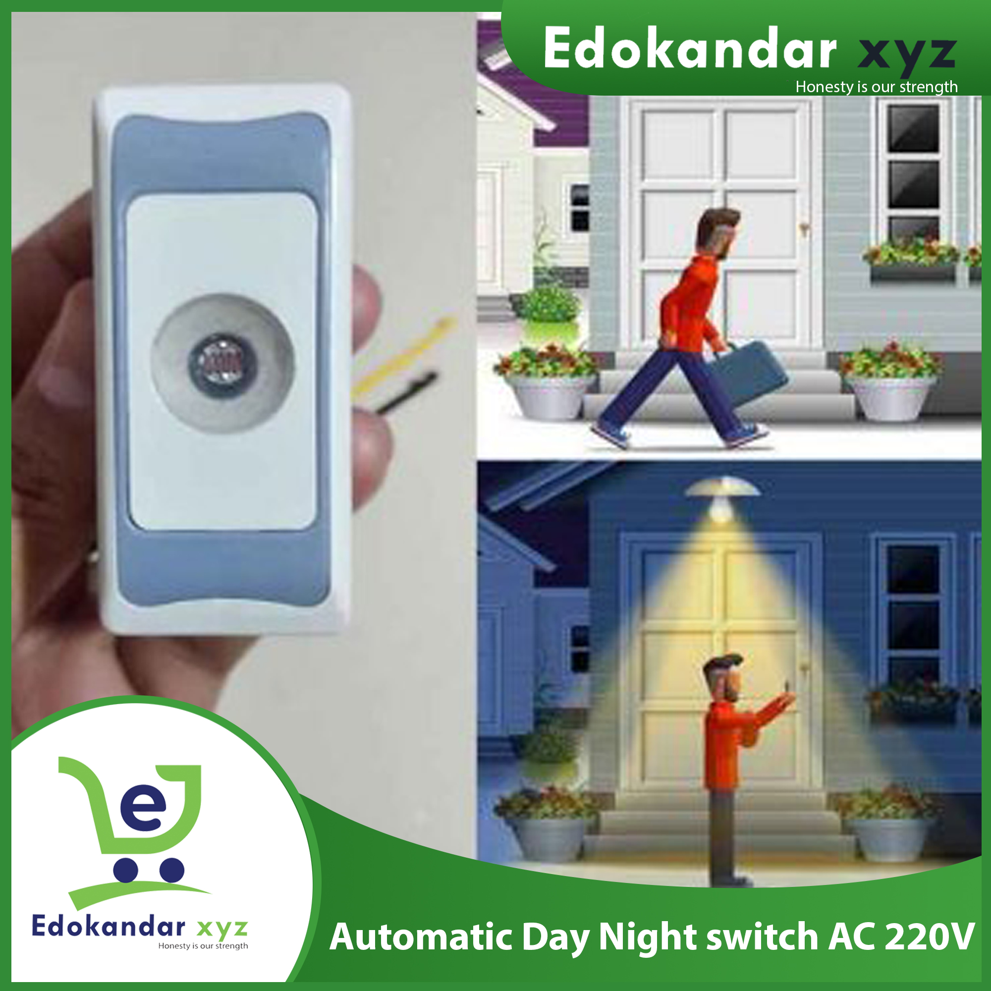 Automatic Day Night switch AC 220V, Day and Night on and Off Photocell ...