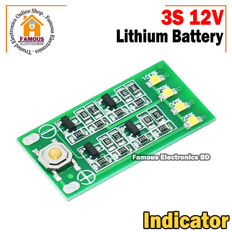 3s 12V Lithium-Ion Battery Level Indicator Module Circuit | Daraz.com.bd