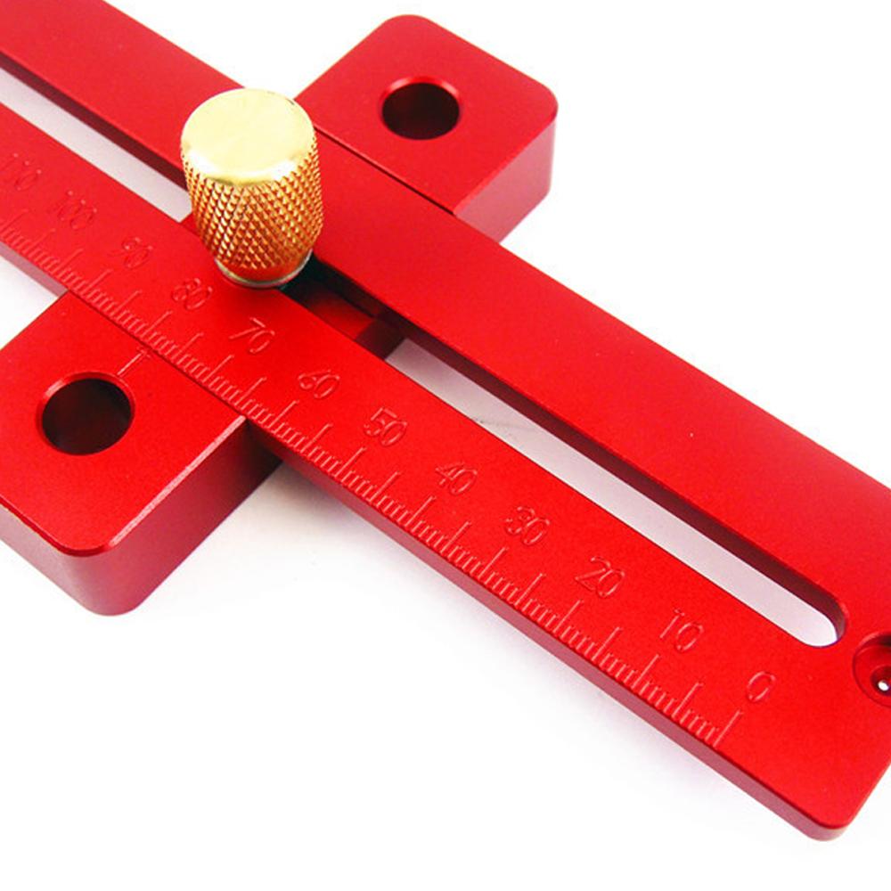 Aluminum Alloy T-shaped Scale Measuring Ruler Woodworking DIY Tool ...