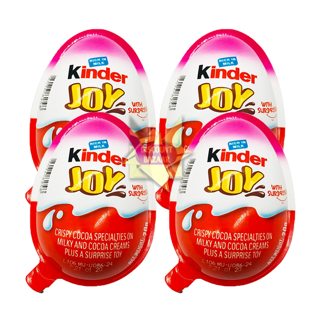 Kinder Joy Pink Edition 20gx4pcs, Made in India | Daraz.com.bd