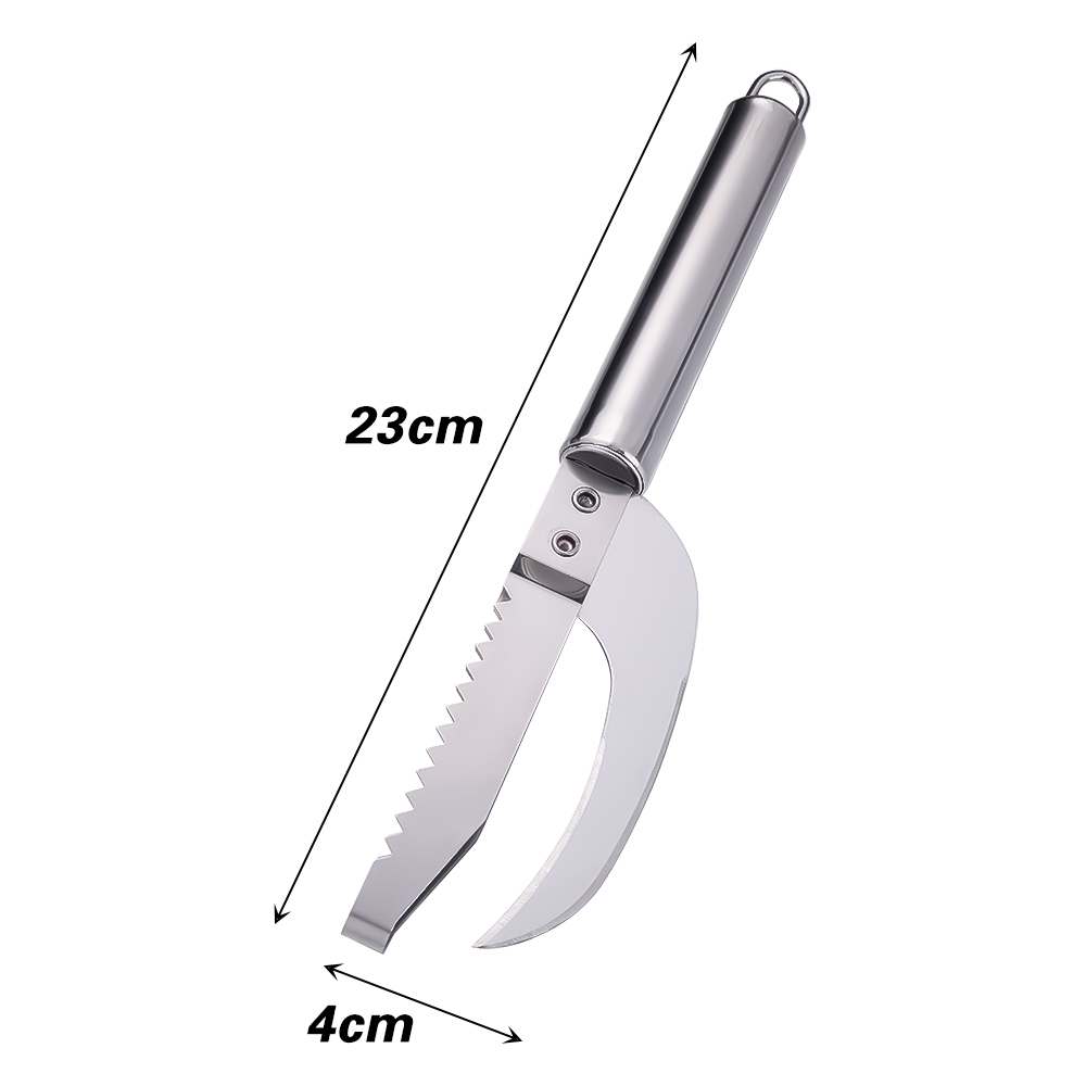 Stainless Steel 2 In 1 Fish Scale Planer Fish Scraper Fish Multi ...