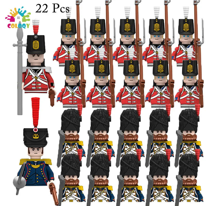 【selevn roind】Napoleonic Wars Soldiers Building Blocks WW2 Mini Action ...