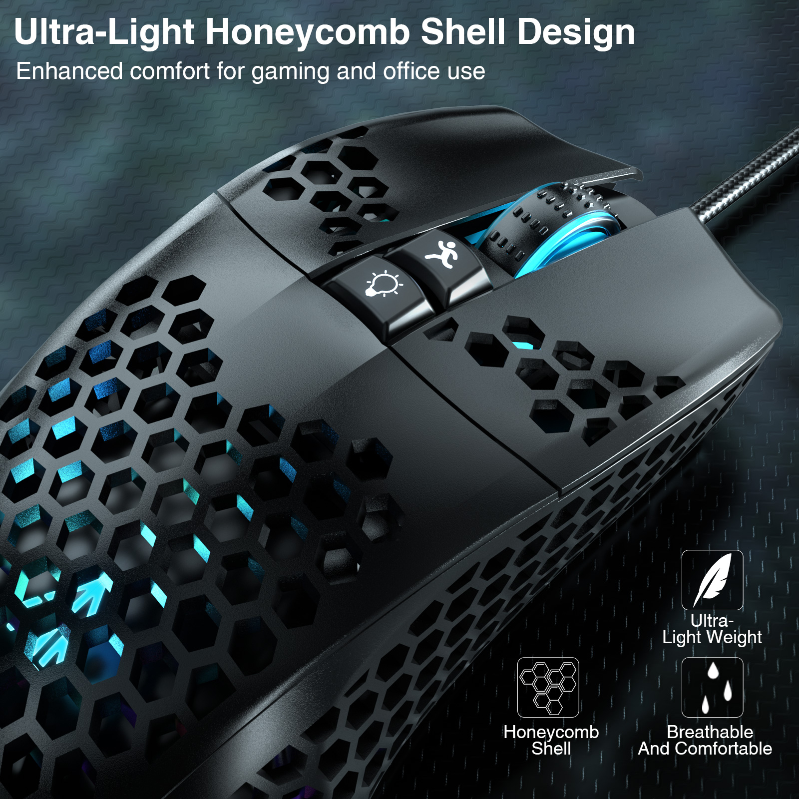 SOLAKAKA SM900 Wired Gaming Mouse RGB Custom Macro Buttons E-Sports ...