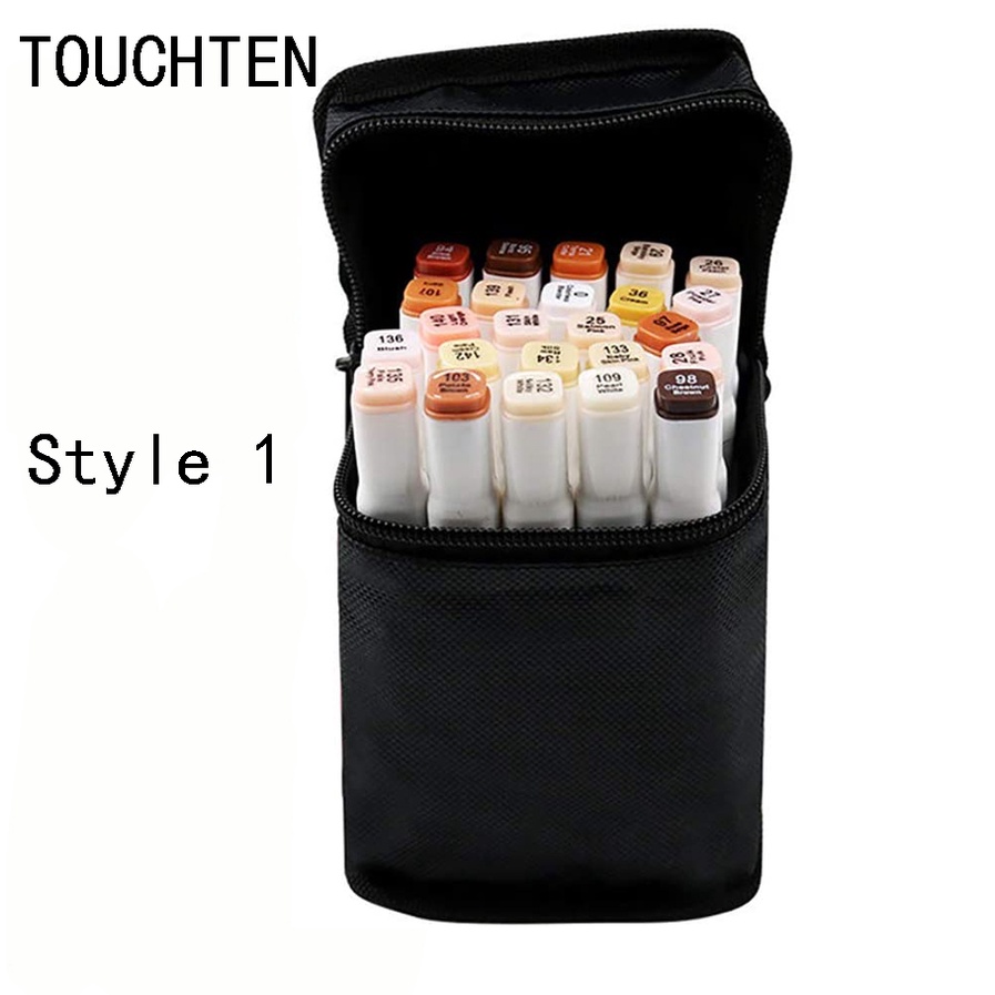 TOUCHTEN 6/12/24 Colors Skin Tones Set Art Markers Pen Artist Dual ...