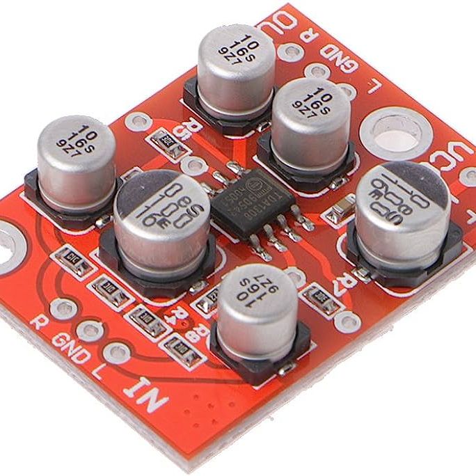 AD828A Stereo Pre-Amplifier Board OP-Amp Chip Single Power Supply 5V DC ...