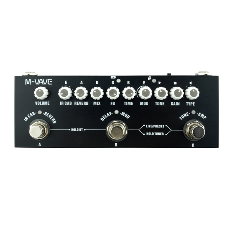 M-VAVE Iron Shell Effector Square Baby Guitar Accessory Effector Delay Multi Effects Pedal ...