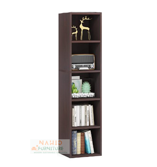 5-Tier Narrow Bookcase 60x12 inch Bookshelf Cabinet Cube Organizer Book ...