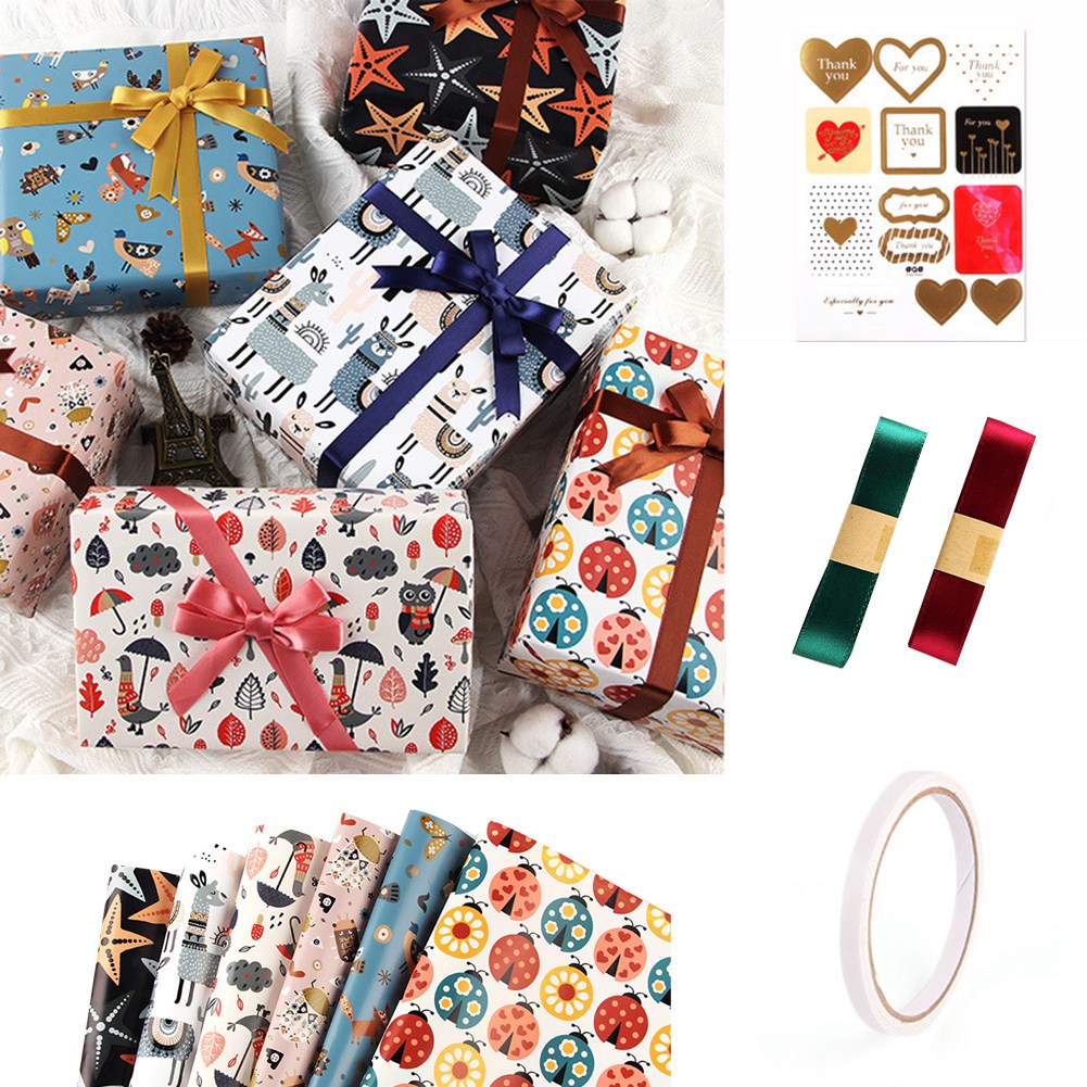 Wrapping Paper 6 Sheets,Recyclable Gift Wrap 70X 50cm | Daraz.com.bd