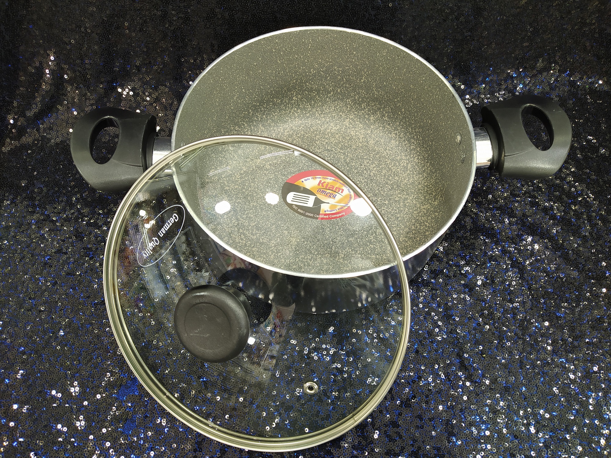 Kiam Marble Coating Non Stick Casserole With Lid 24 cm | Daraz.com.bd