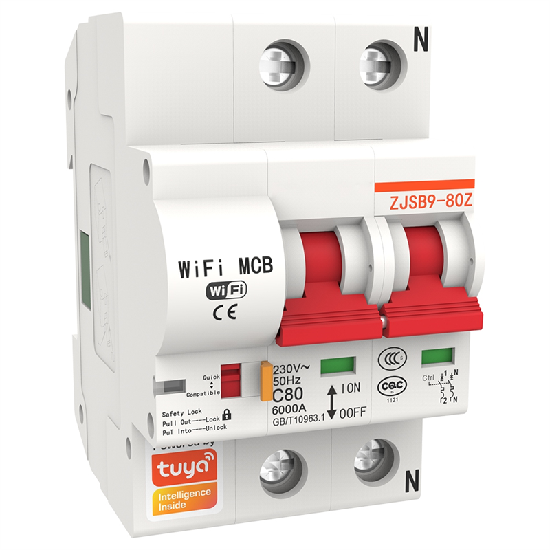 1 Piece Smart Circuit Breaker 80A WiFi Smart Circuit Breaker Automatic ...