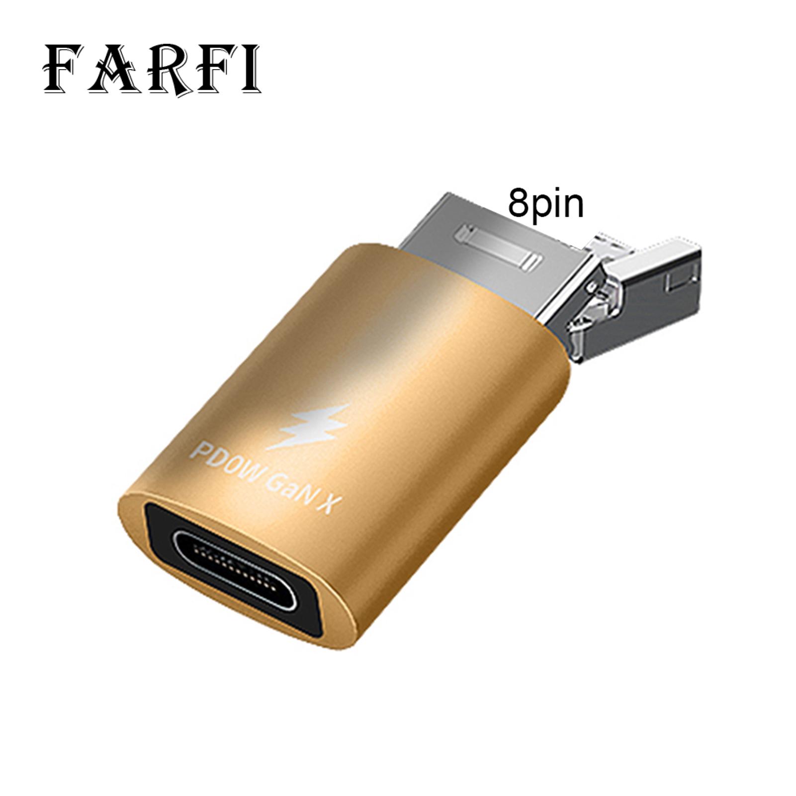 Farfi Mobile Phone Adapter 4-in-1 Clamshell Design for IOS Micro Type-C ...