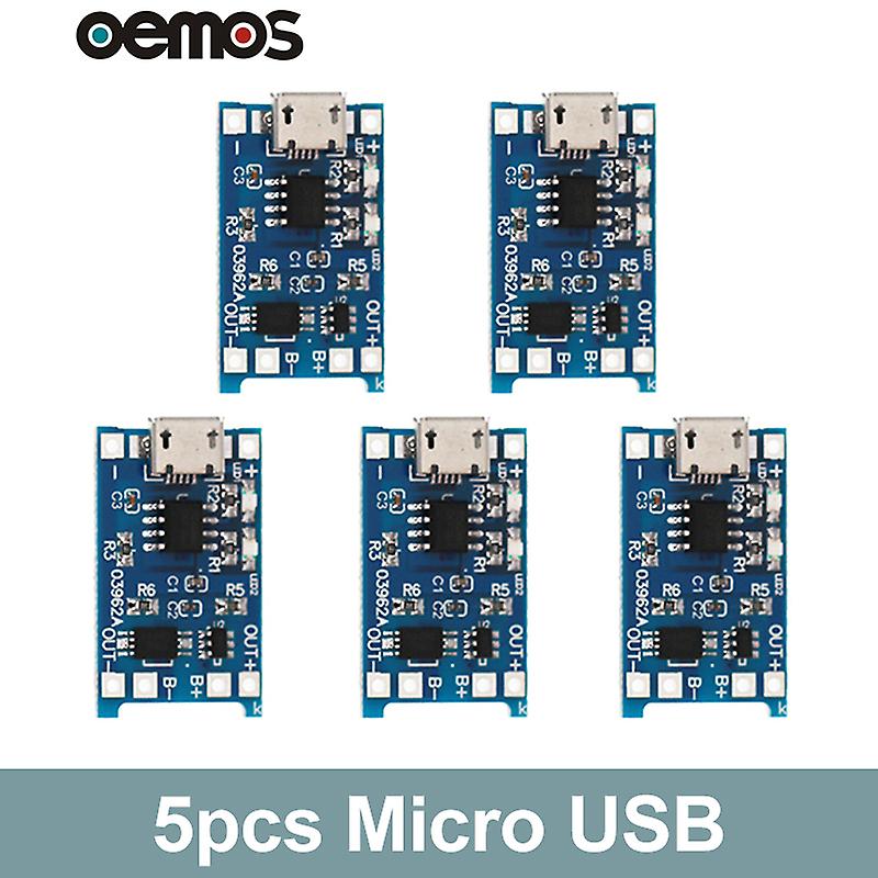 5Pcs- CURRENT Protections TP4056 5V 1A Micro USB TP4056 Charging ...