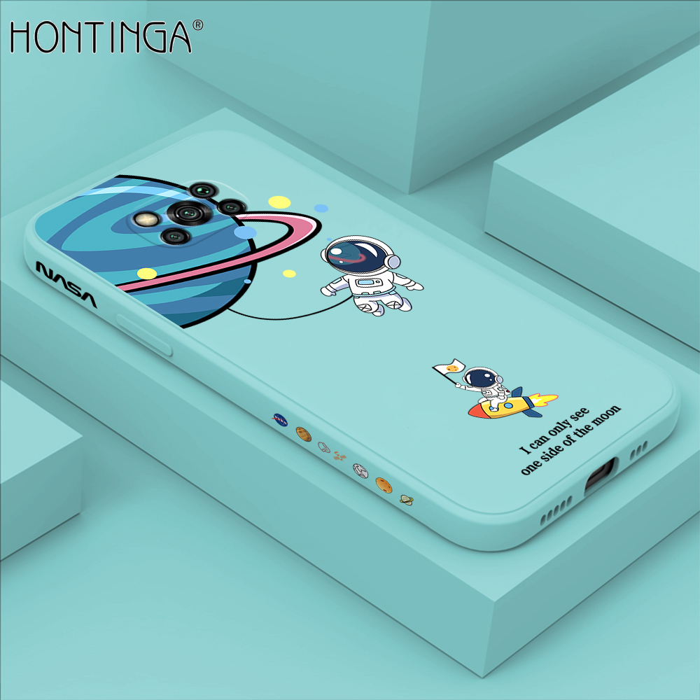 Hontinga for Xiaomi Poco X3 Pro / X3 NFC Case Cartoon Astronaut Side ...