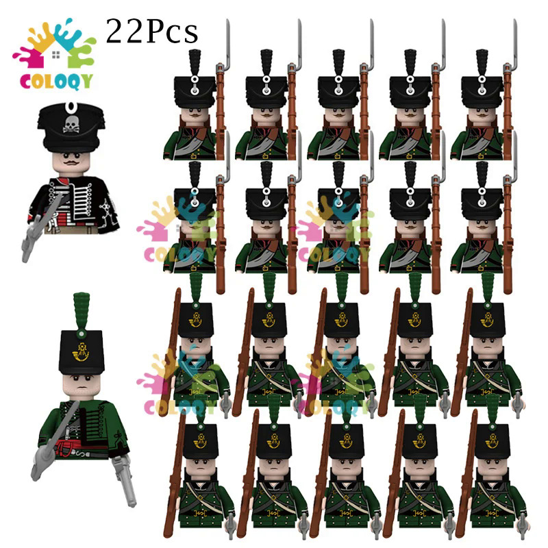 【selevn roind】Napoleonic Wars Soldiers Building Blocks WW2 Mini Action ...