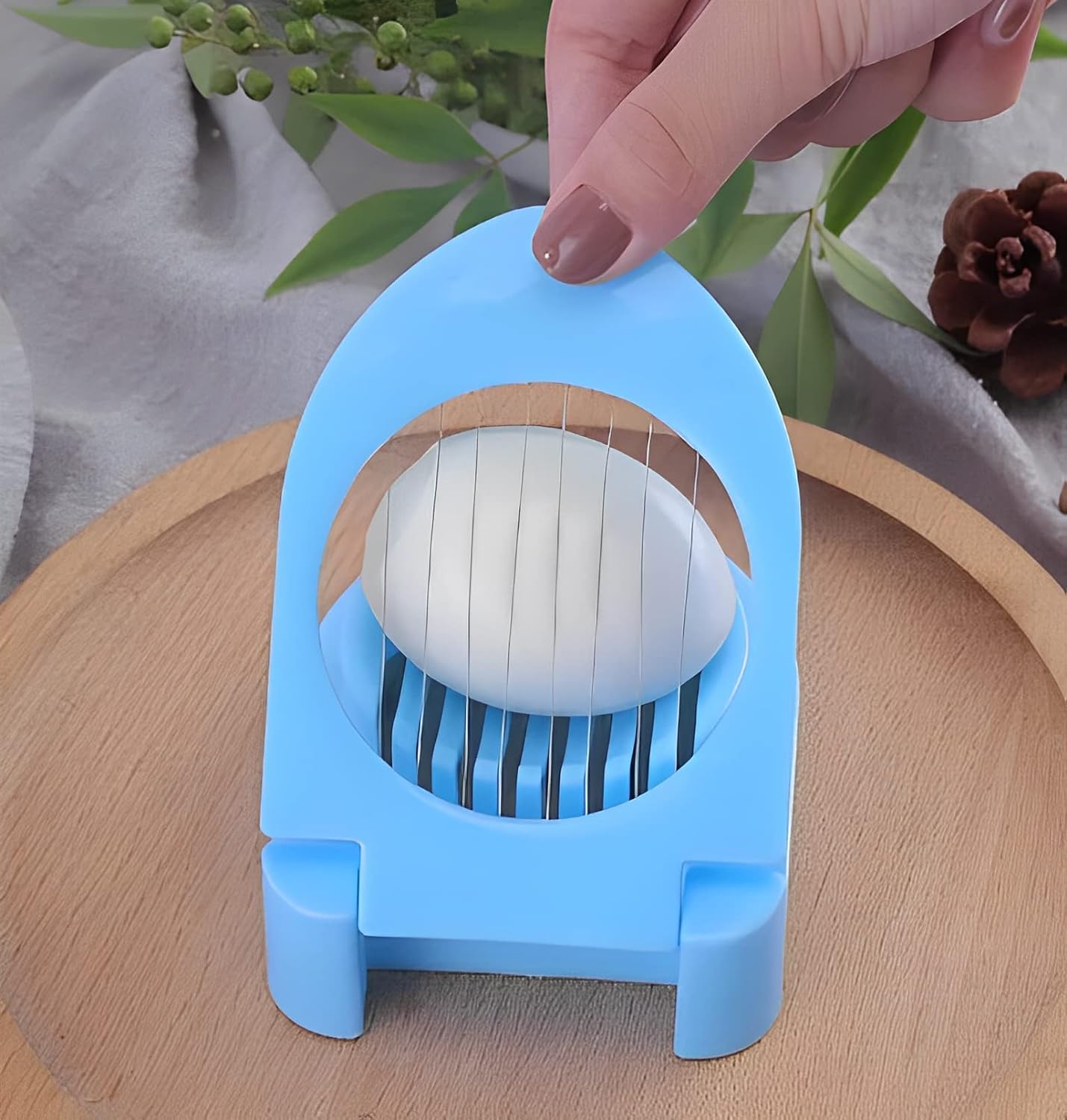 Dhananjay Egg Cutter, Egg Slicer, Boiled Eggs Cutter, Stainless Steel Cutting Wires, Multi ...