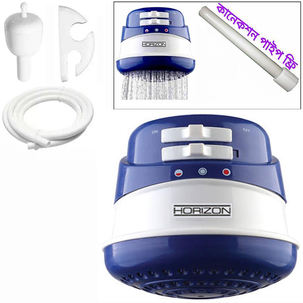 Best Quality Electric Instant Hot Water Shower - White and Blue | Daraz ...