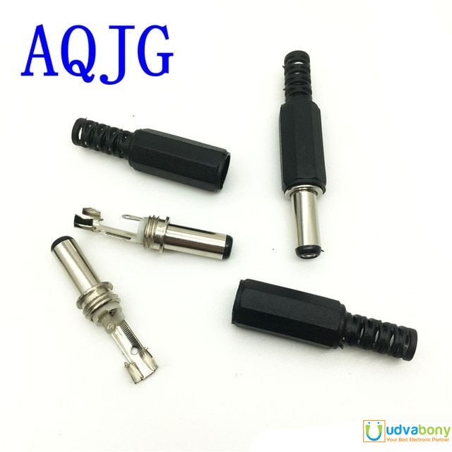 5Pcs- MALE POWER JACK 5V 12V 24V DC Jack Male DC Power Jack 2.1mm Plug ...