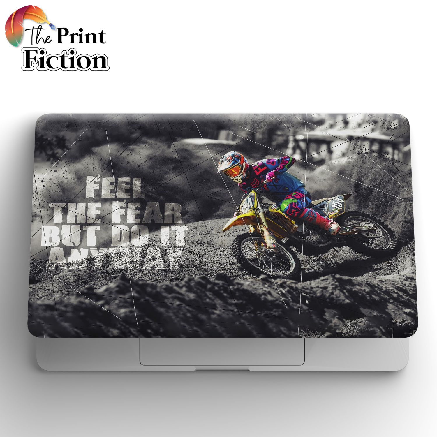 Yellow Dirt Bike With Text Overlay, Feelings, Quote, Black And White ...