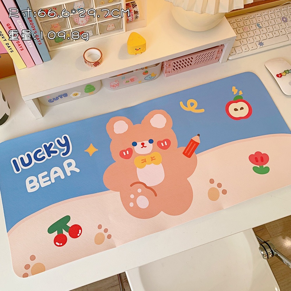 Practical PVC Large Cartoon Pink Mousepad Wear Resistant Not Bent or ...