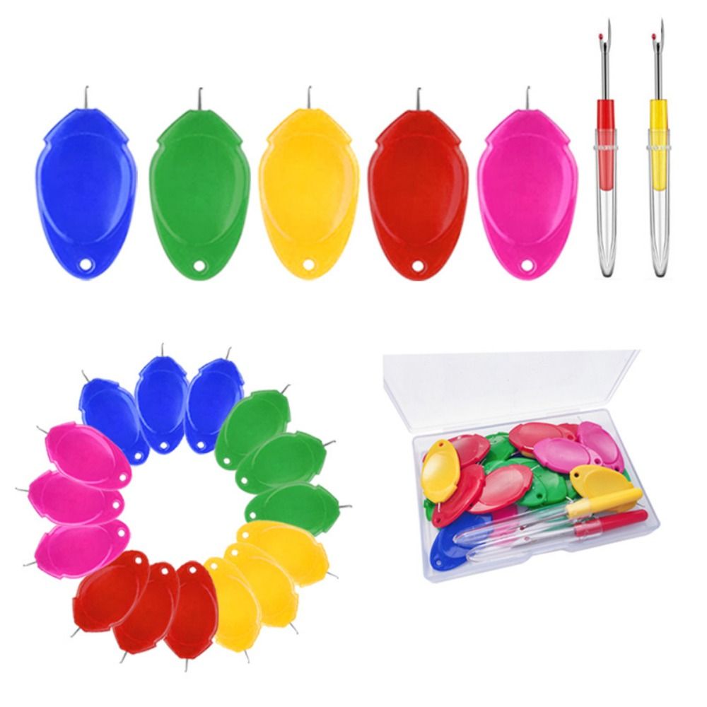 17 PCS Needle Tool Sewing Needles Sewing Crafting Metal 5 Colors Needle ...