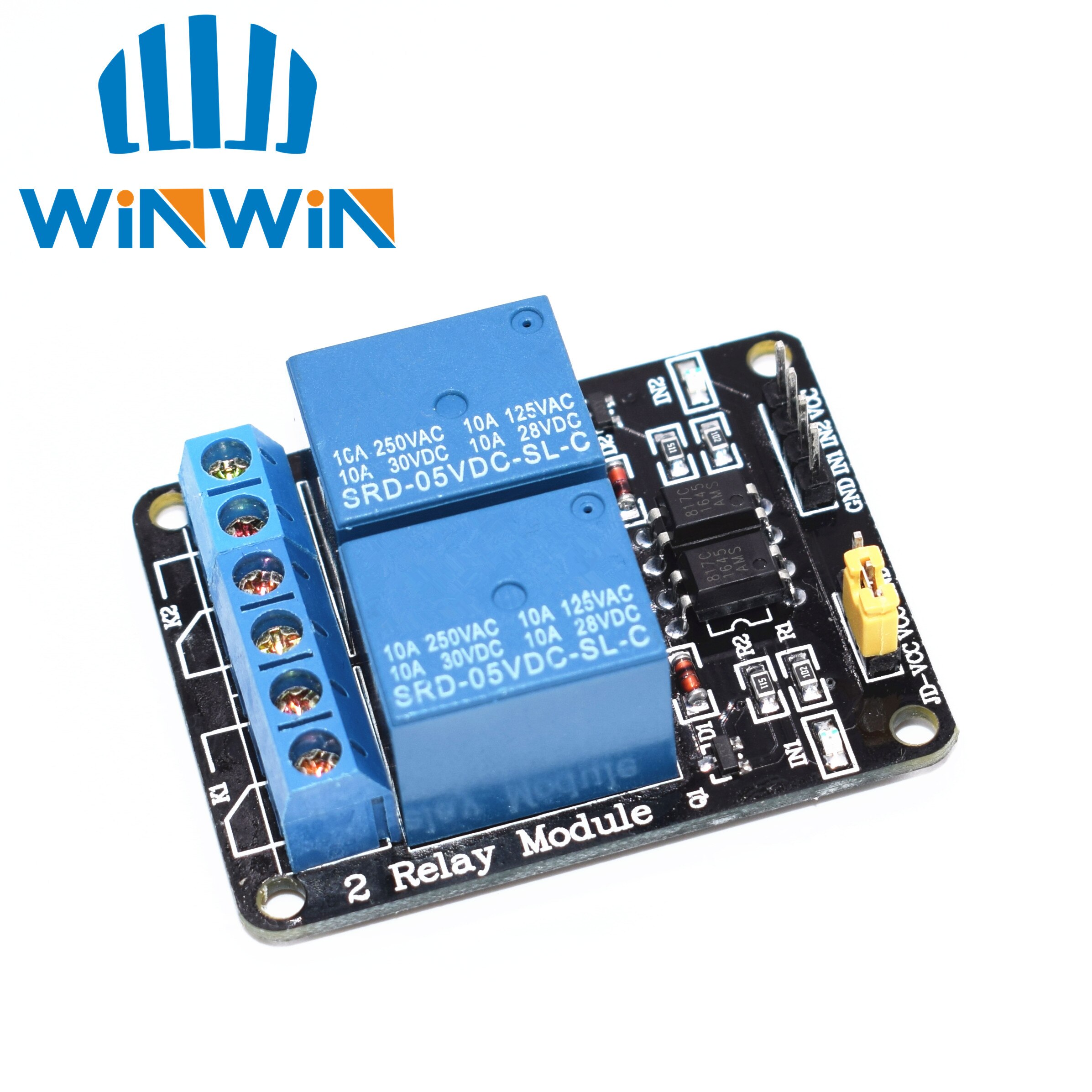 【happy one】1PCS 2-channel 2 channel relay module relay 5V low level ...