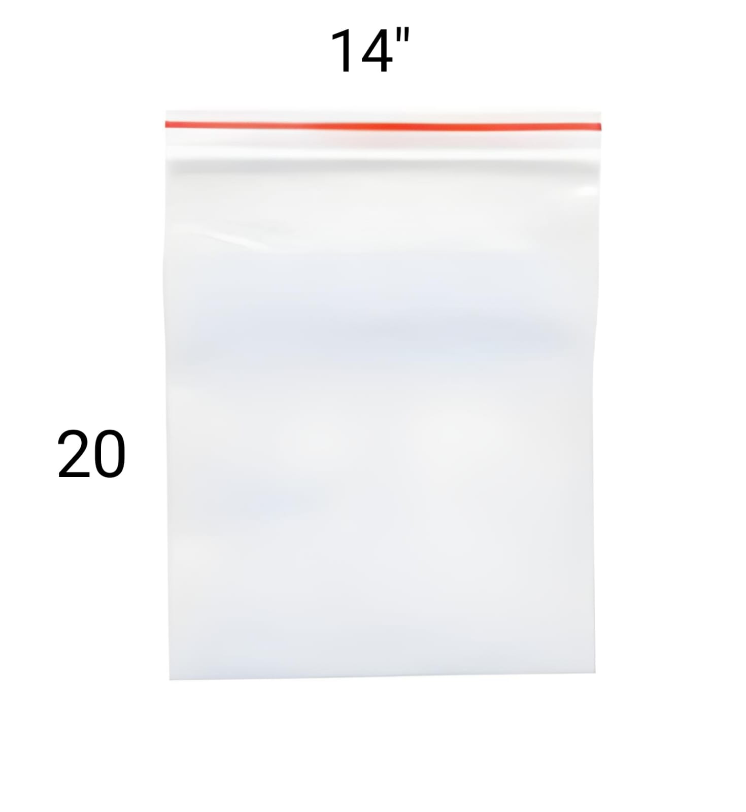 14''x20'' Inch Pack of 50 Pcs Clear Zipper Poly Bag / Zip Lock Bag ...