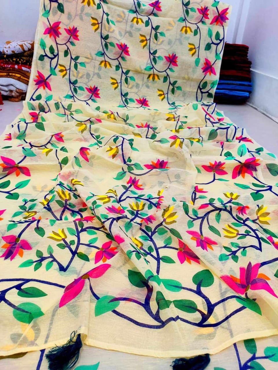 Half silk afsan print saree for women Tangail Saree | Daraz.com.bd