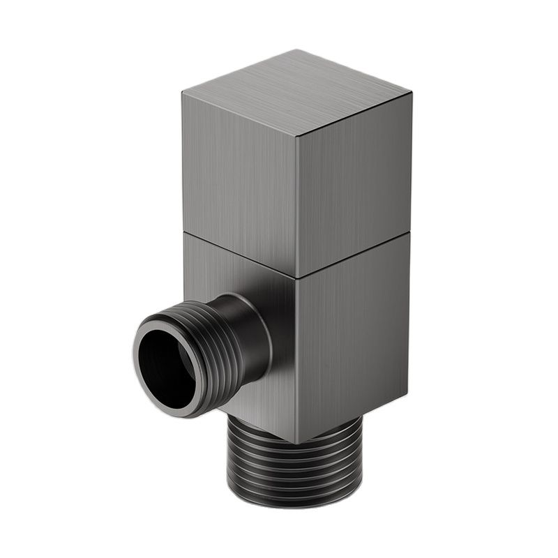 Solid Brass Black Square Valve Bathroom Accessory 1/2*1/2 Suqare Toilet ...