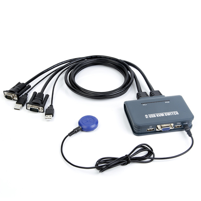 2 Ports Vga Dvi 4k Hdmi-Compatible Kvm Switch Keyboard Mouse Usb Share ...
