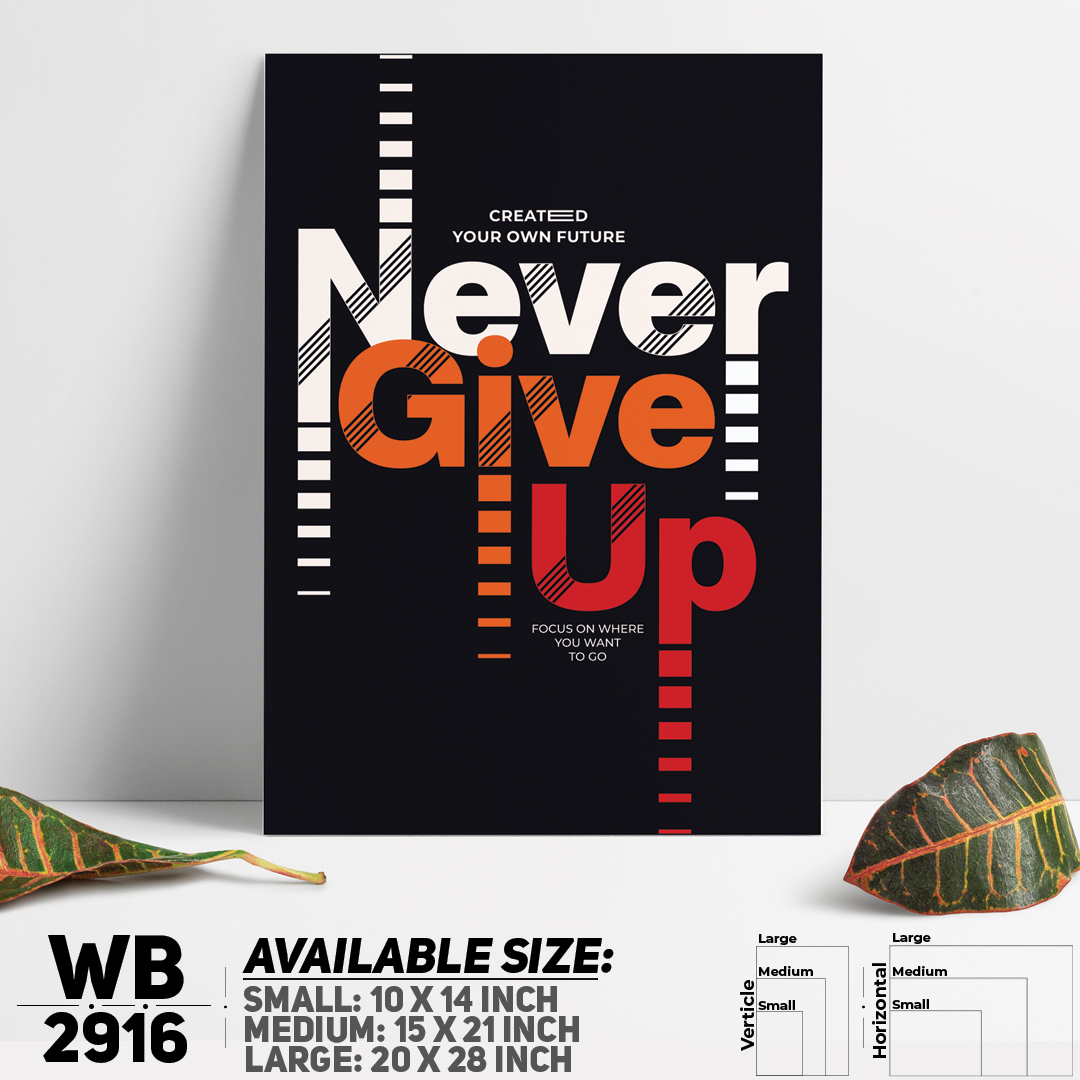 Never Give Up - Motivational Wall Decor Wall Canvas For Wall Decoration ...