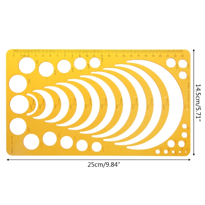 Durable K Resin Military Drawing Template Drafting Ruler Stencil ...