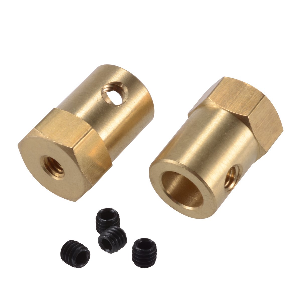 3mm Golden - Short Flexible Coupling Connector of 2 Pieces | Daraz.com.bd
