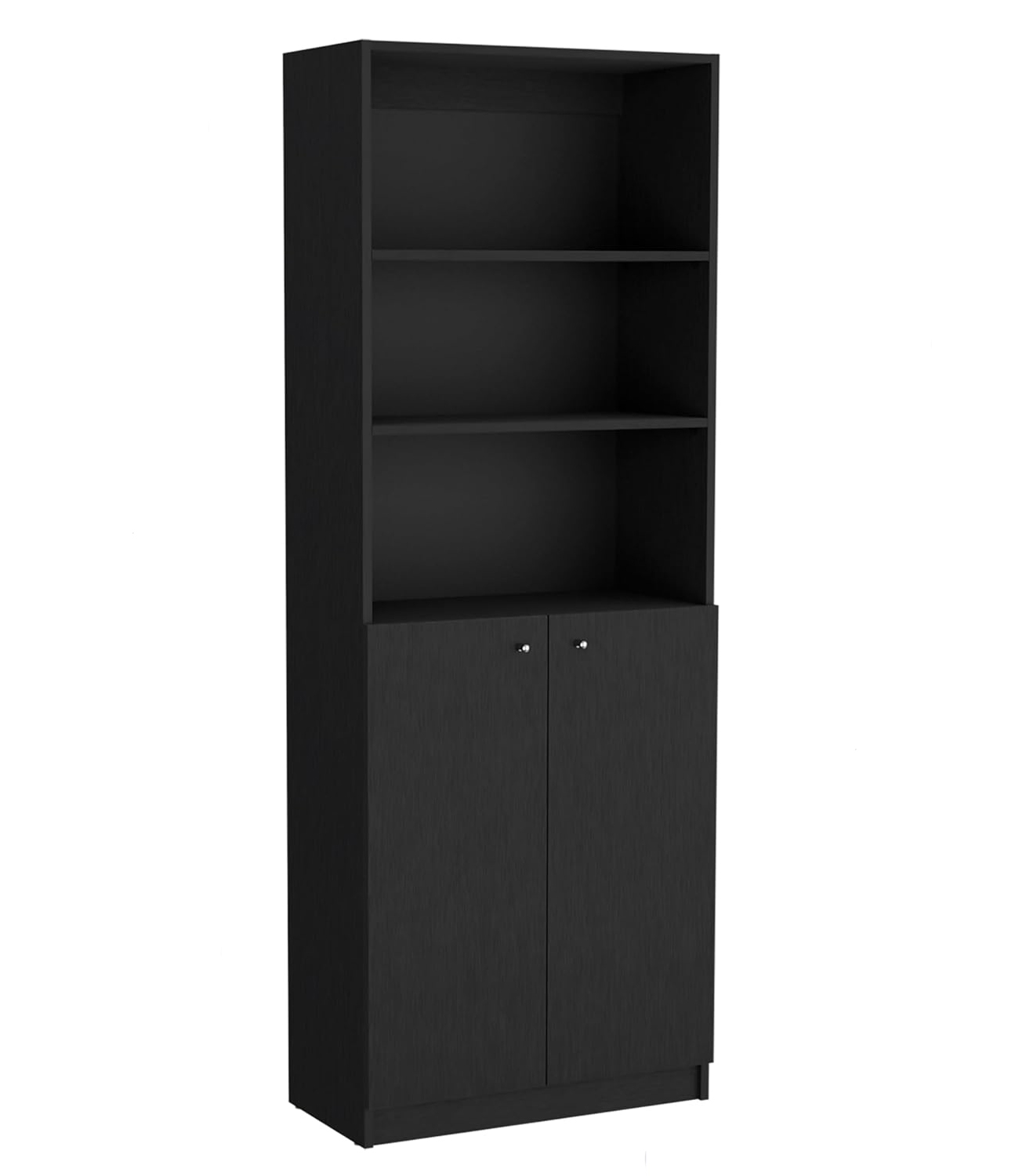 Elgin 6 Fit Black & White Bookcase Display Rack, Modern Home Display ...