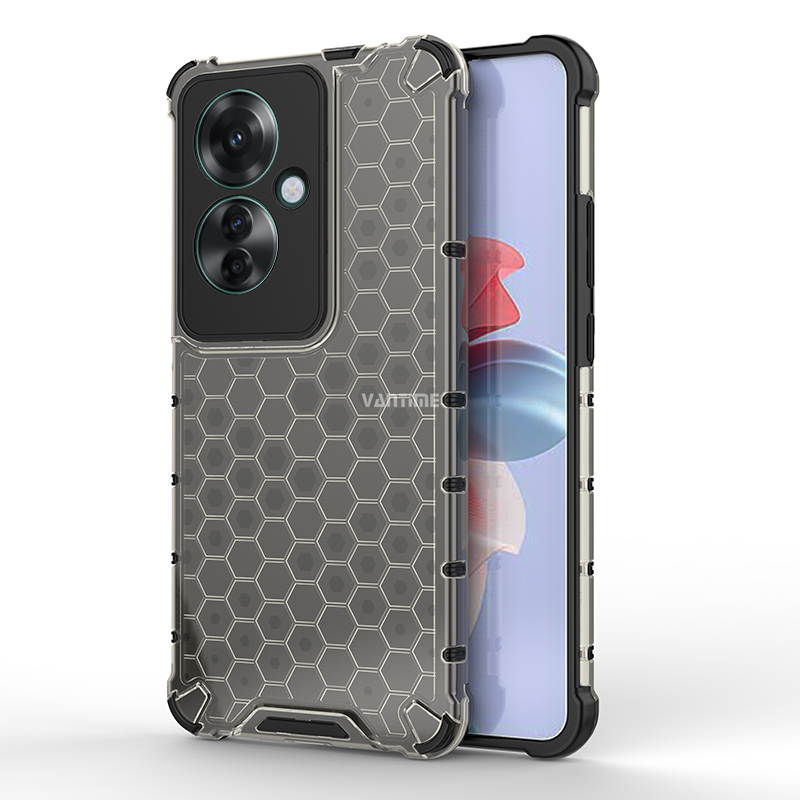 Vantime for OPPO F25 Pro / Reno11 F 5G Case Honeycomb Patterned Clear ...