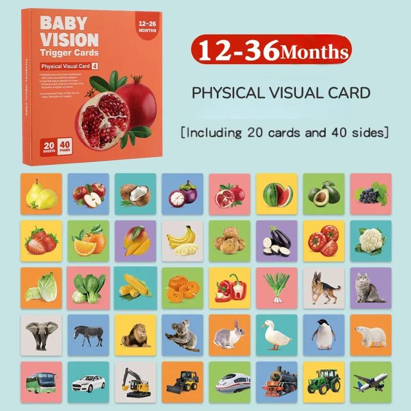 Black White High Contrast Card Montessori Baby Vision Stimulation Cards ...