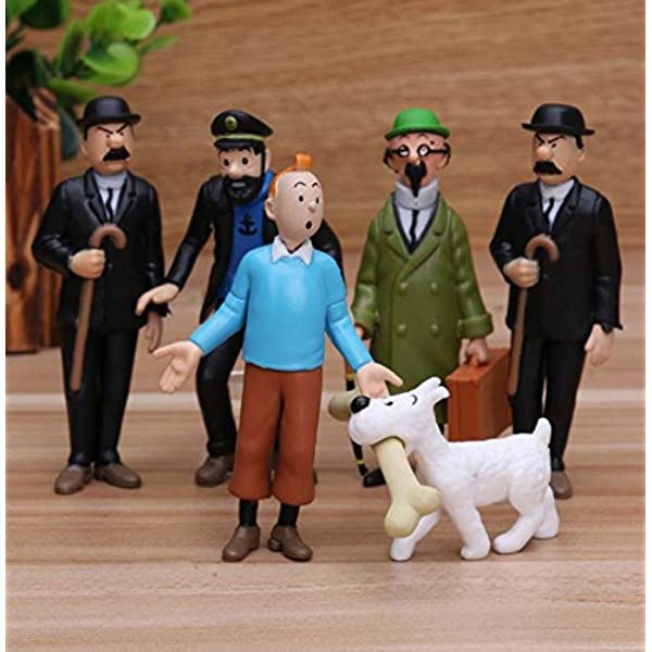 Action Figure Toy Tintin Model Kids Toy Doll Ideal Gift 6 PCS | Daraz ...