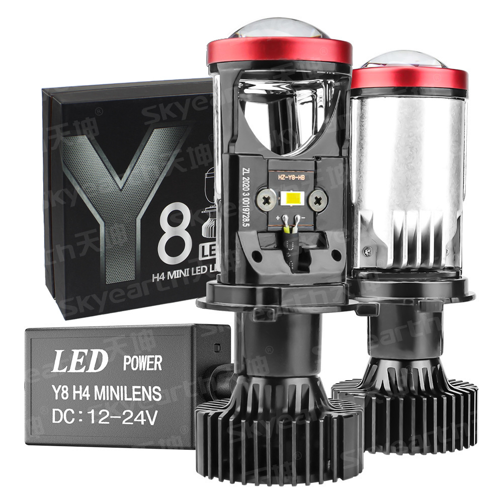 Y8 mini high-power car LED headlights H4 dual-light high-brightness ...