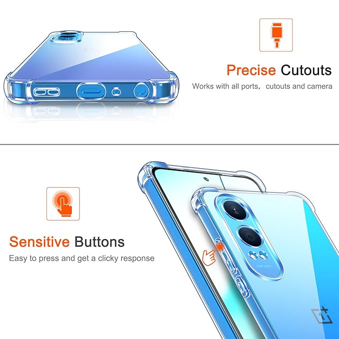 One Plus Nord Ce 4 Lite Flexible Clear Transparent Soft Tpu Back Case ...