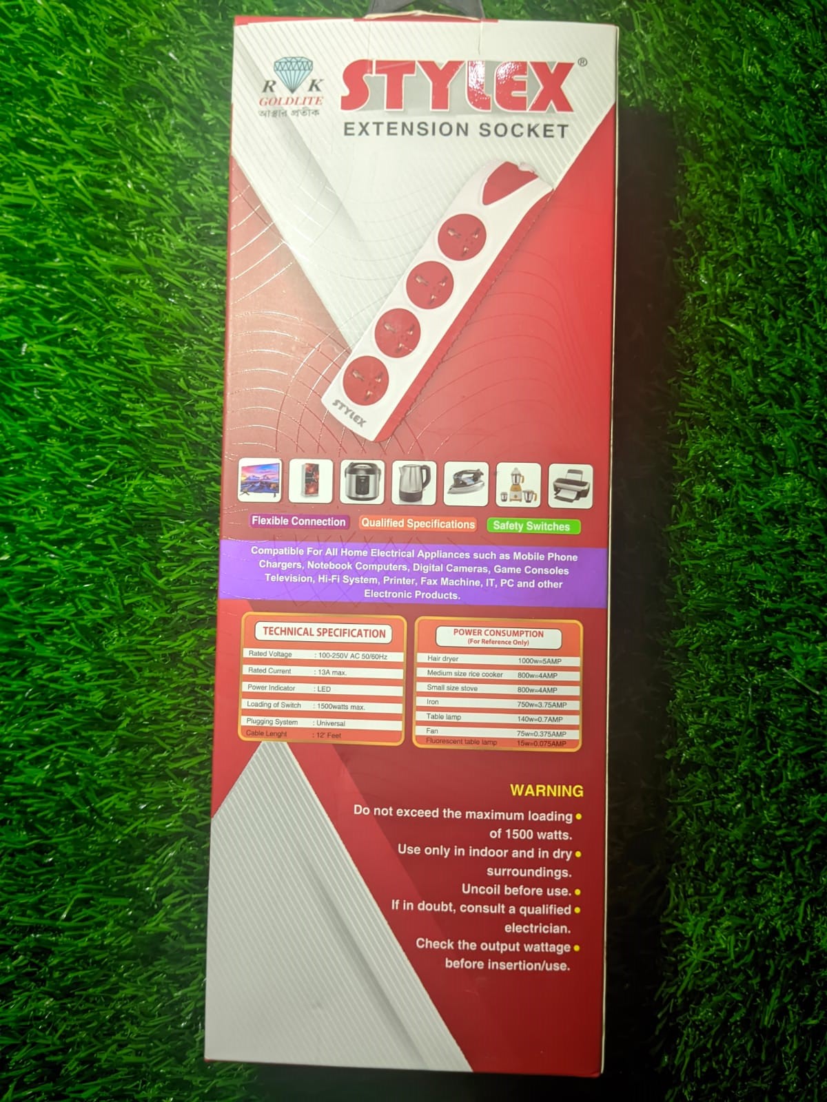 Stylex Durable Multiplug Model: 104, 4 Sockets Fast Charging Multiplug ...